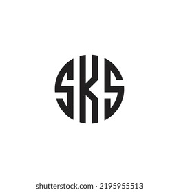 Sks Letter Logo Design Vector Stock Vector (Royalty Free) 2195955513 ...