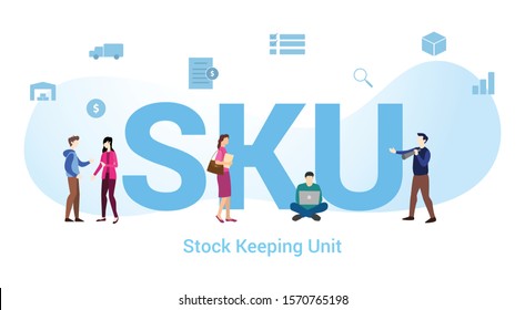 Sku Stock Keeping Unit Concept Big Stock Vector (Royalty Free ...