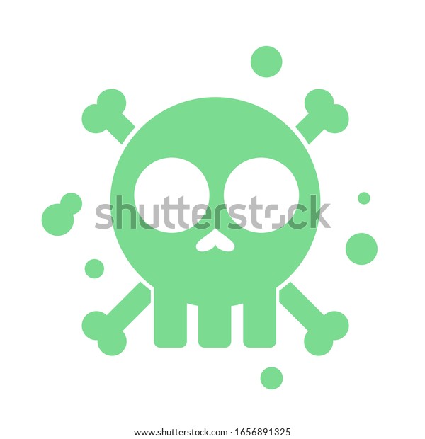 Skull Alert Skeleton Danger Death Sign Stock Vector (Royalty Free ...