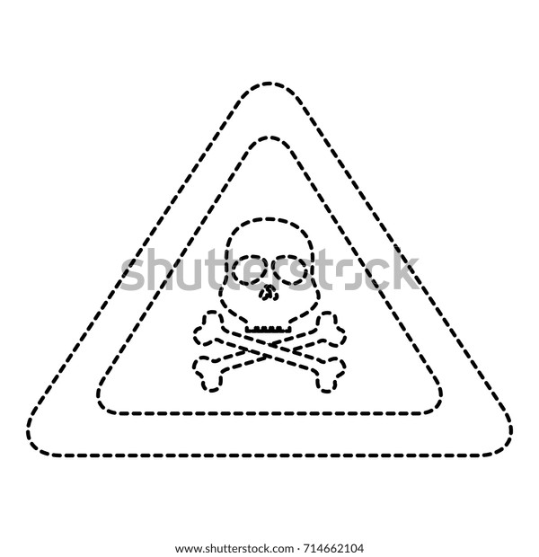Skull Alert Symbol Icon Stock Vector (Royalty Free) 714662104