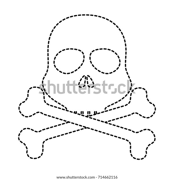 Skull Alert Symbol Icon Stock Vector (Royalty Free) 714662116 ...