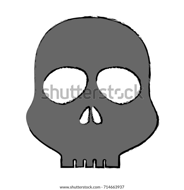 Skull Alert Symbol Icon Stock Vector (Royalty Free) 714663937