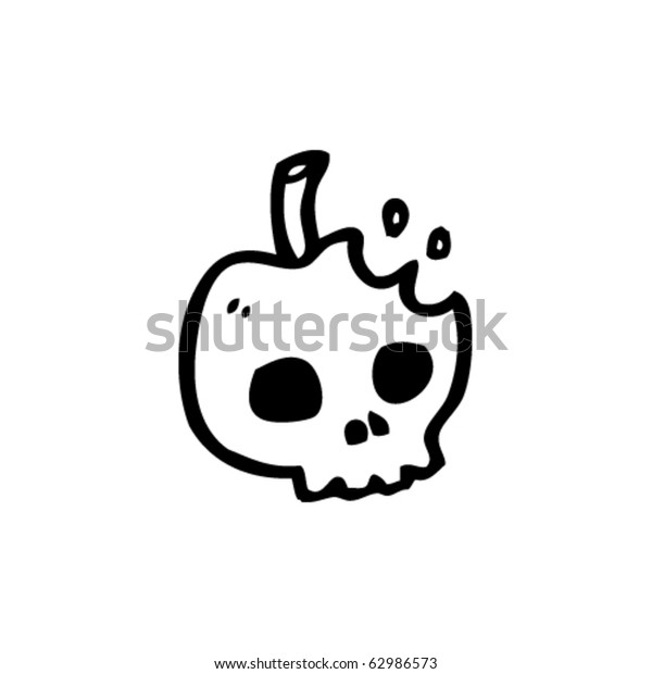 Skull Apple Cartoon Stock Vector (Royalty Free) 62986573 | Shutterstock