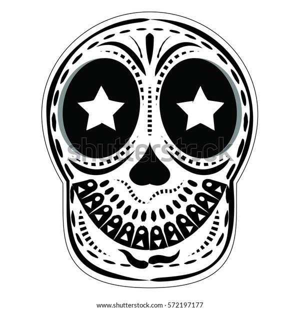Skull Art Vector Eye Star Day Stock Vector (Royalty Free) 572197177 ...