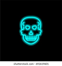 Skull Blue Glowing Neon Ui Ux Stock Vector (Royalty Free) 692619601 ...