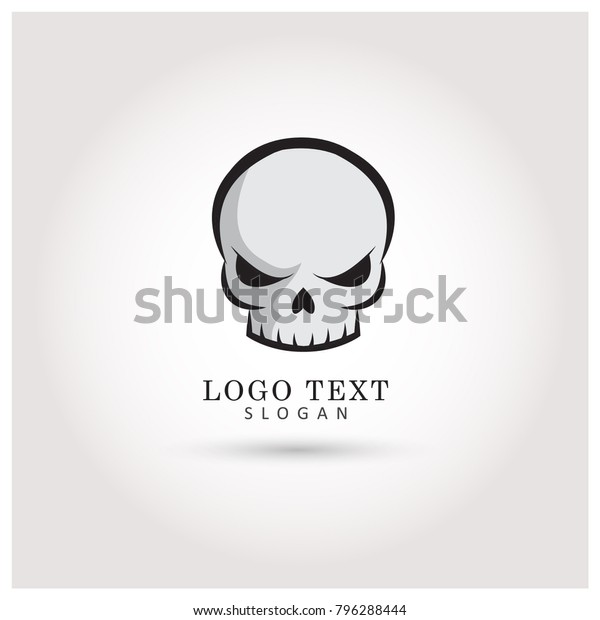 Skull Bone Logo Symbol Icon Vector Stock Vector (Royalty Free) 796288444
