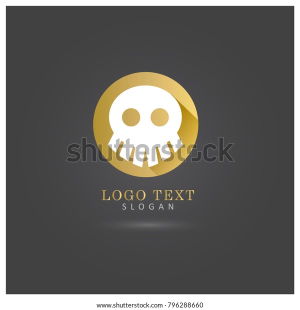 Skull Bone Logo Symbol Icon Vector Stock Vector (Royalty Free ...