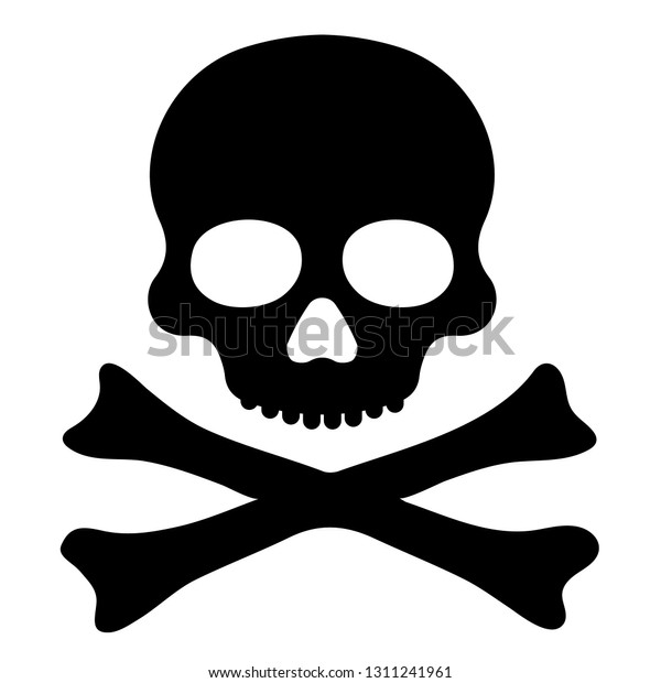Skull Bones Icon Stock Vector (Royalty Free) 1311241961 | Shutterstock