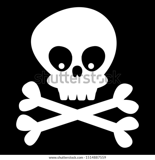 Skull Bones On Black Background Vector Stock Vector (Royalty Free ...