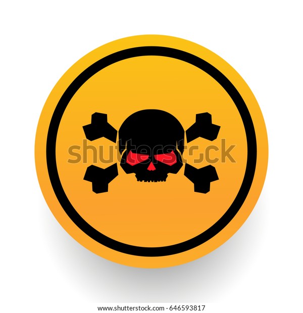 Skull Bones Warning Sign Skull Bones Stock Vector (Royalty Free ...