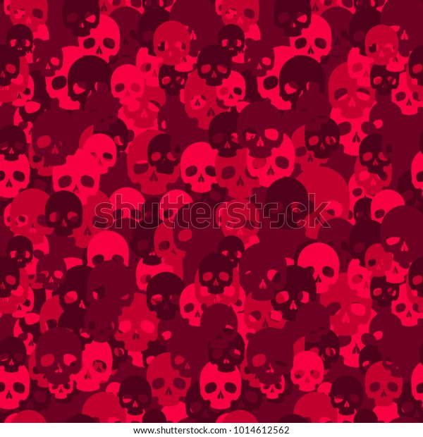 Skull camo seamless pattern. Red camouflage. Vector background for your ... Skull camo seamless pattern. Red camouflage. Vector background for your ...