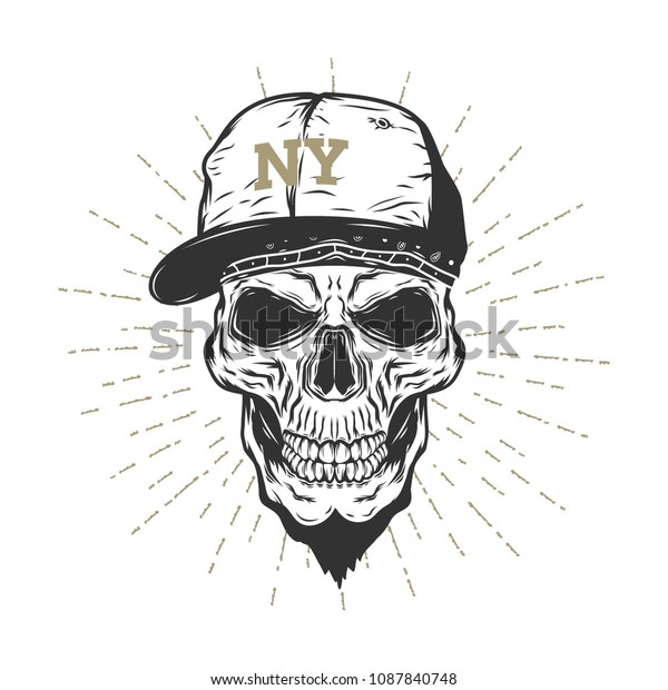 Skull Cap Isolated On White Backgroundvector: vetor stock (livre de ...