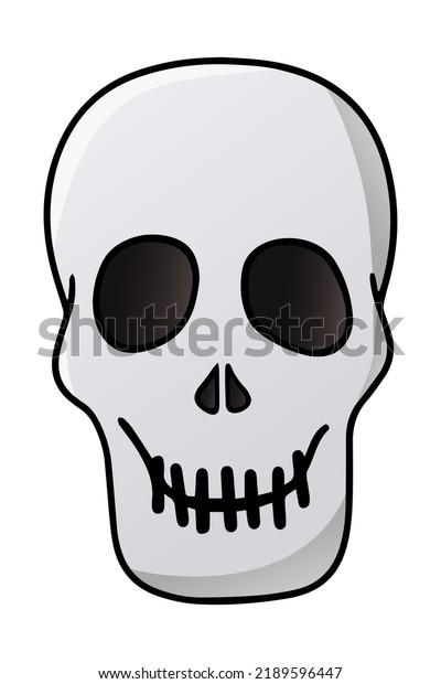 Skull Cartoon Illustration Isolated On White Stock Vector (Royalty Free ...