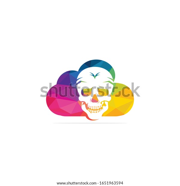 Skull Cloud Logo Design Template Skull Stock Vector (Royalty Free ...