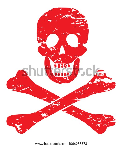 Skull Crossbone Design Isolated On White Stock Vector (Royalty Free ...