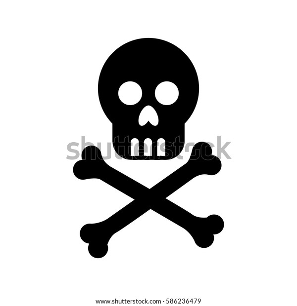 Skull Danger Isolated Icon Stock Vector (Royalty Free) 586236479 ...