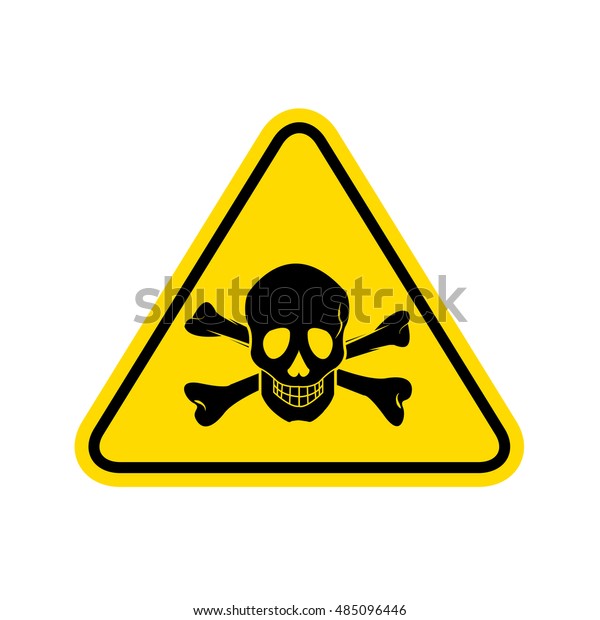 Skull Danger Sign Vector Stock Vector (Royalty Free) 485096446