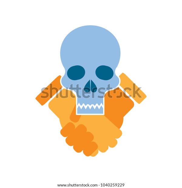 Skull Deal Logo Icon Design Stock Vector (Royalty Free) 1040259229 ...