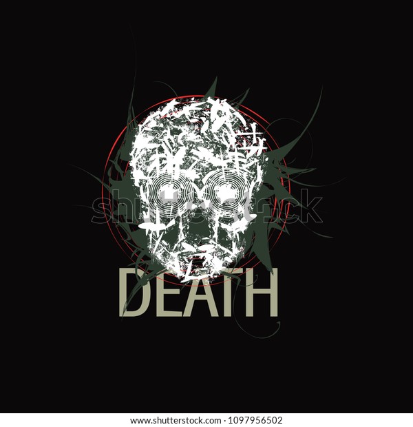 Skull Death Logo Icon Sign Colorful Stock Vector (Royalty Free ...
