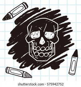 Skull Doodle Stock Vector (Royalty Free) 575942752 | Shutterstock