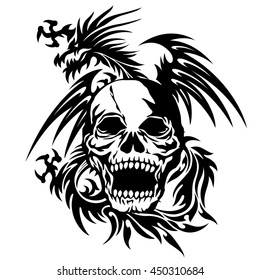 Skull Dragon Illustration Stock Vector (Royalty Free) 450310630
