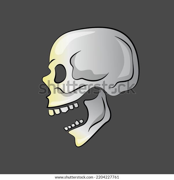 Skull Drawing Logo Vector Illustration Stock Vector (Royalty Free ...
