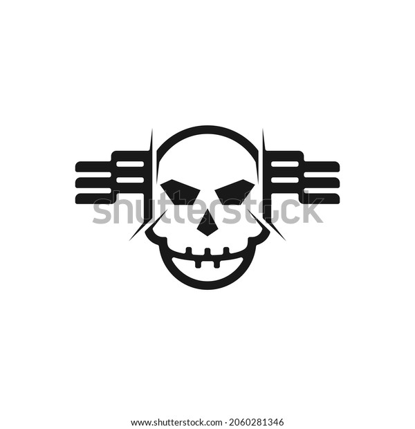 Skull Flag Vector Logo Design Stock Vector (Royalty Free) 2060281346 ...