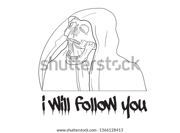 Skull Grim Reaper Vector Stock Vector Royalty Free 1366128413 Shutterstock