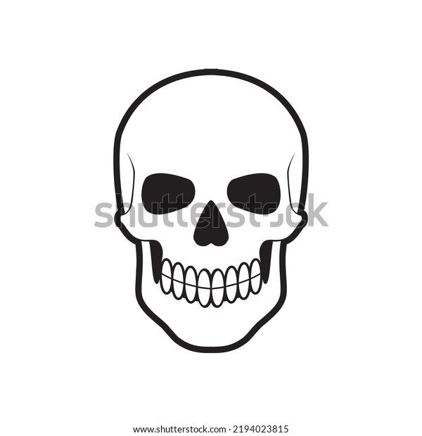 Skull Head Icon Symbol Vector Image Stock Vector (Royalty Free ...