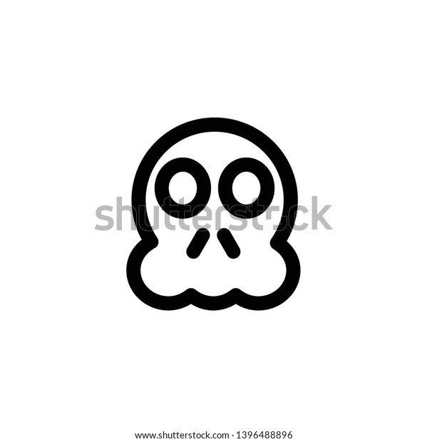 Skull Head Icon Vector Illustration: เวกเตอร์สต็อก (ปลอดค่าลิขสิทธิ์ ...