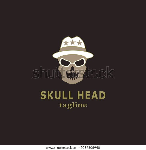 Skull Head Logo Vector Illustration Template Stock Vector (Royalty Free ...