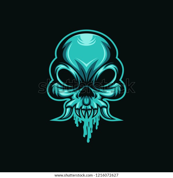 Skull Head Mucus Vector Illustration Amazing Stock Vector (Royalty Free ...