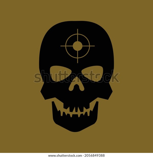 Skull Head Target On Forehead Vector Stock Vector (Royalty Free ...