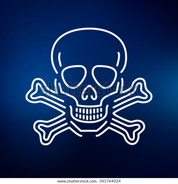 Skull Icon Cross Skull Sign Beware: เวกเตอร์สต็อก (ปลอดค่าลิขสิทธิ์ ...
