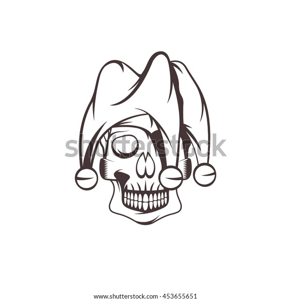 Skull Jester Cap Vector Design Template Stock Vector (Royalty Free ...