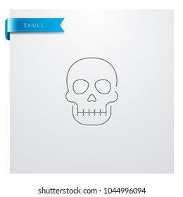 Skull Line Icon Stock Vector (Royalty Free) 1044996094 | Shutterstock