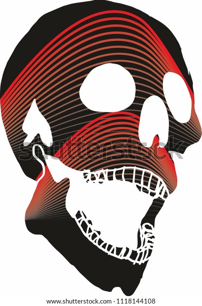 Skull Line Vector Art Stock Vector (Royalty Free) 1118144108 | Shutterstock