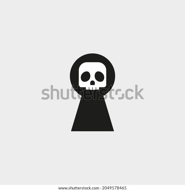 Skull Logo Keyhole Very Suitable Automotive Stock Vector (Royalty Free ...