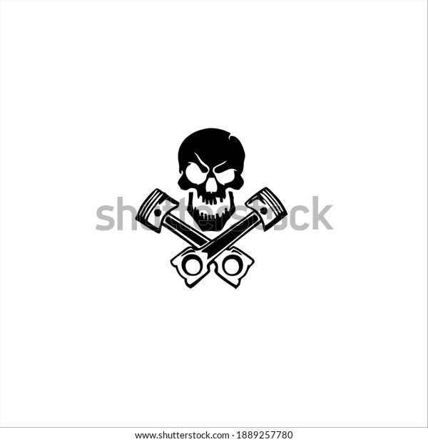 Skull Machine Symbol Logo Tattoo Design Stock Vector (Royalty Free ...
