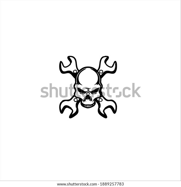 Skull Machine Symbol Logo Tattoo Design Stock Vector (Royalty Free ...