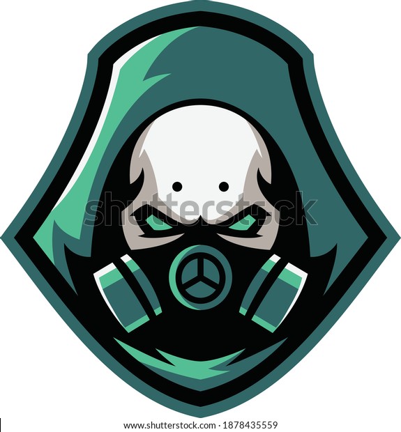 Skull Mask Mascot Logo Design Stock Vector (Royalty Free) 1878435559 ...