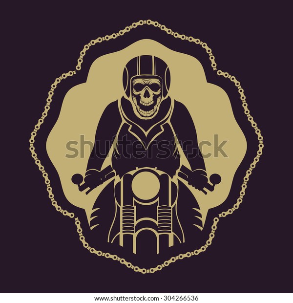Skull Motorcycle Logo Stock Vector (Royalty Free) 304266536 | Shutterstock