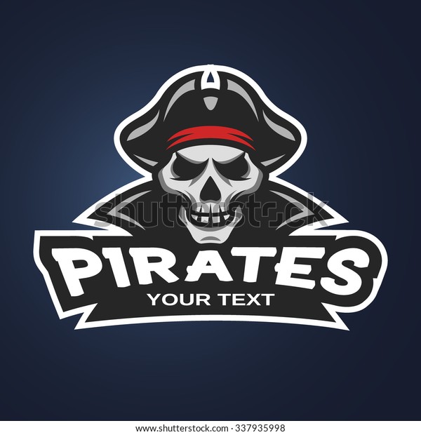 Skull Pirates Badge Logo Emblem On Stock Vector (Royalty Free) 337935998