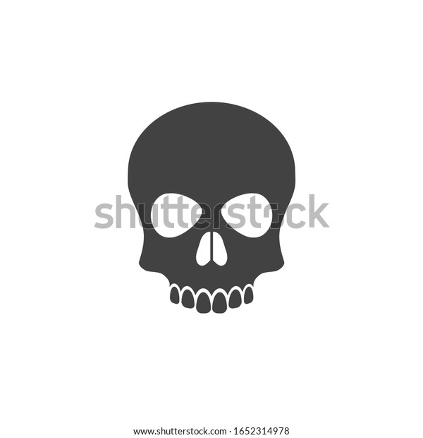 Skull Sign Human Cranium Flat Minimalist Stock Vector (Royalty Free ...