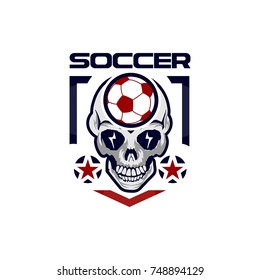 Skull Soccer Logo Stock Vector (Royalty Free) 748894129 | Shutterstock