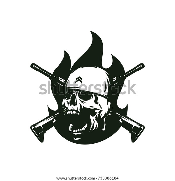Skull Soldier Army Logo Mascot Vector Stock Vector (Royalty Free ...
