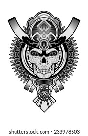 Skull Sun Stock Vector (Royalty Free) 233978503