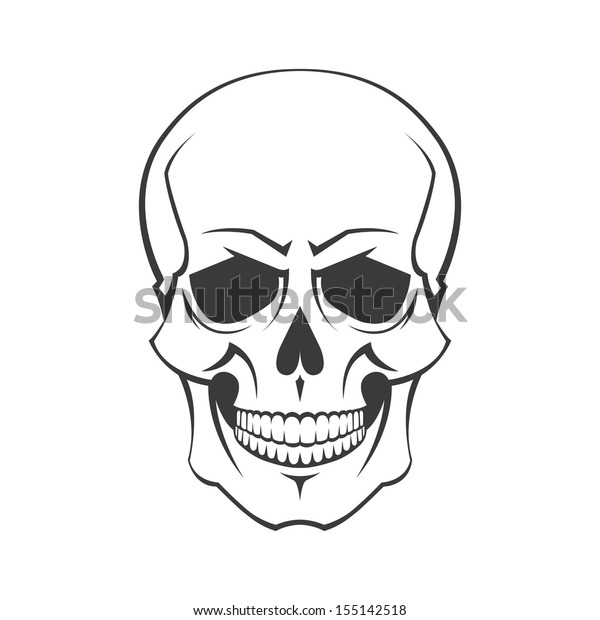 Skull Symbol On White Background Vector Stock Vector (Royalty Free ...