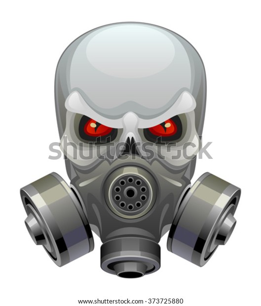 Skull Toxic Mask Stock Vector (Royalty Free) 373725880
