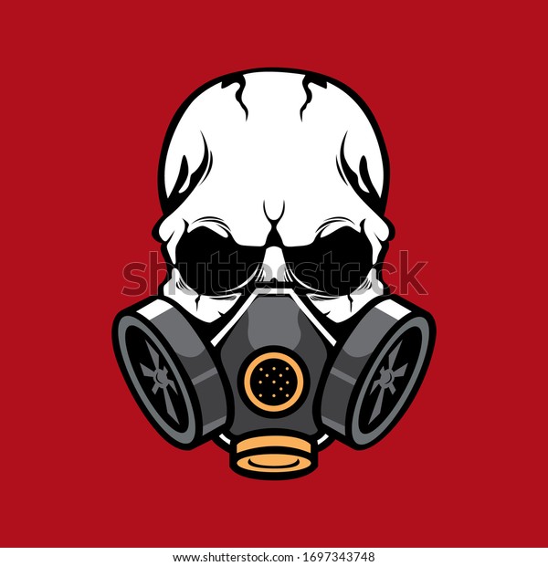 Skull Wearing Gas Mask Vector 库存矢量图（免版税）1697343748 | Shutterstock